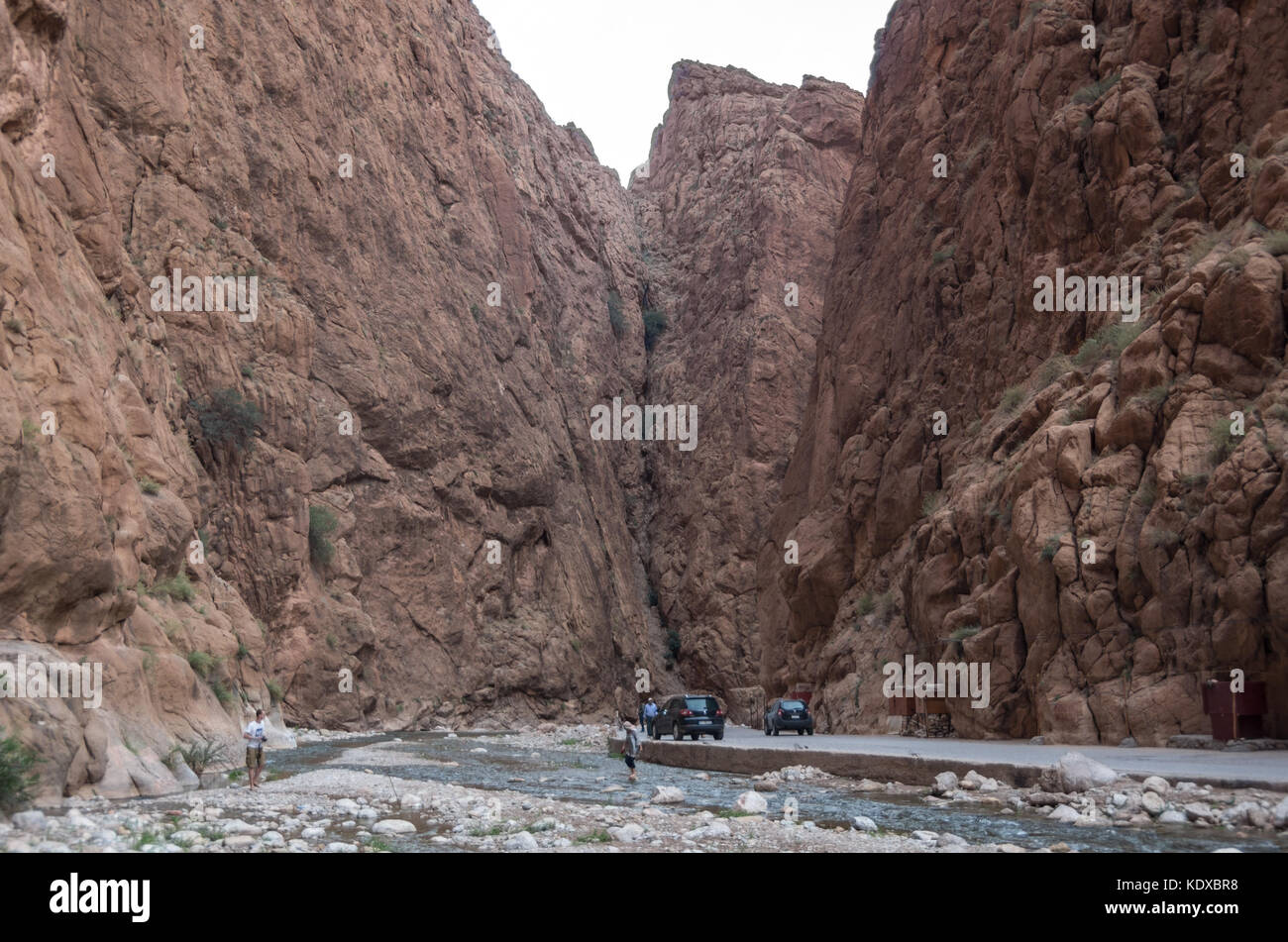 Todgha Gorge, a canyon in the High Atlas Mountains in Morocco, near the ...
