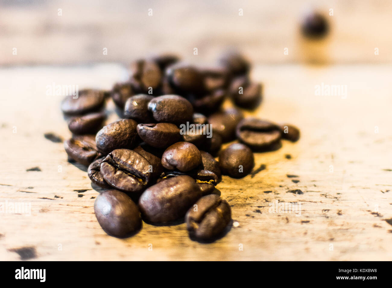 Beautiful columbian coffee beans taken in a local coffee int he united ...