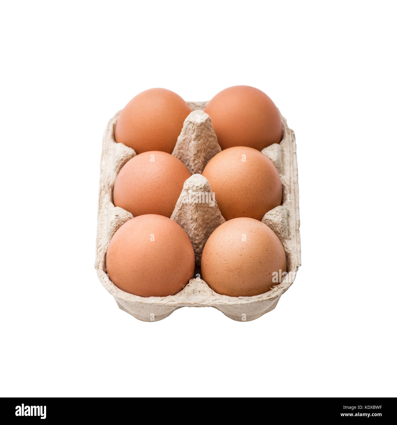 Organic Six Egg Carton Pack Isolated on White Stock Photo - Alamy