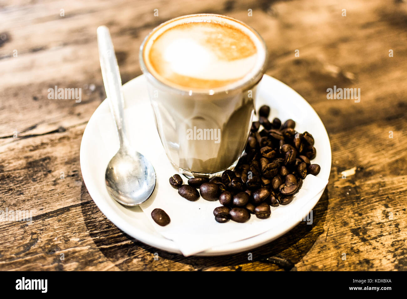 A tasty Cortado espresso drink made in a local cafe Stock Photo - Alamy