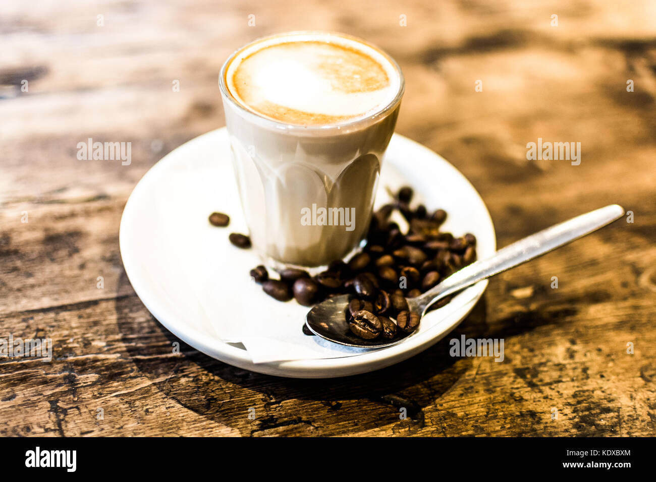 A tasty Cortado espresso drink made in a local cafe Stock Photo - Alamy