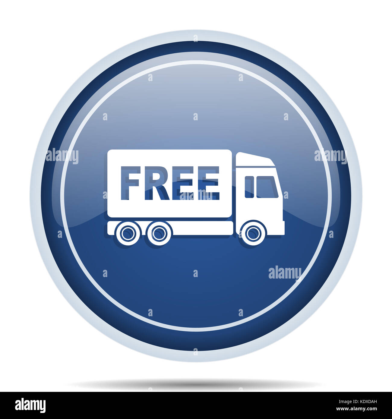 24 delivery truck icon blue hi-res stock photography and images - Alamy