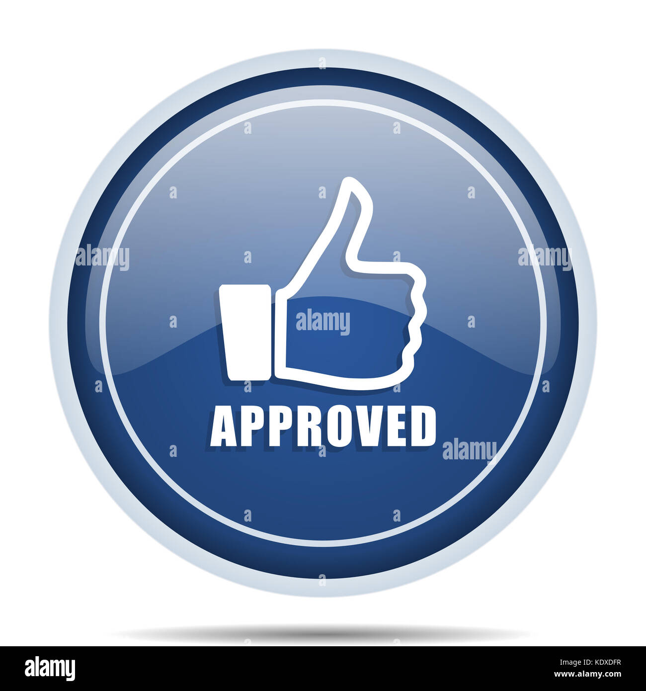 Approve Button Blue