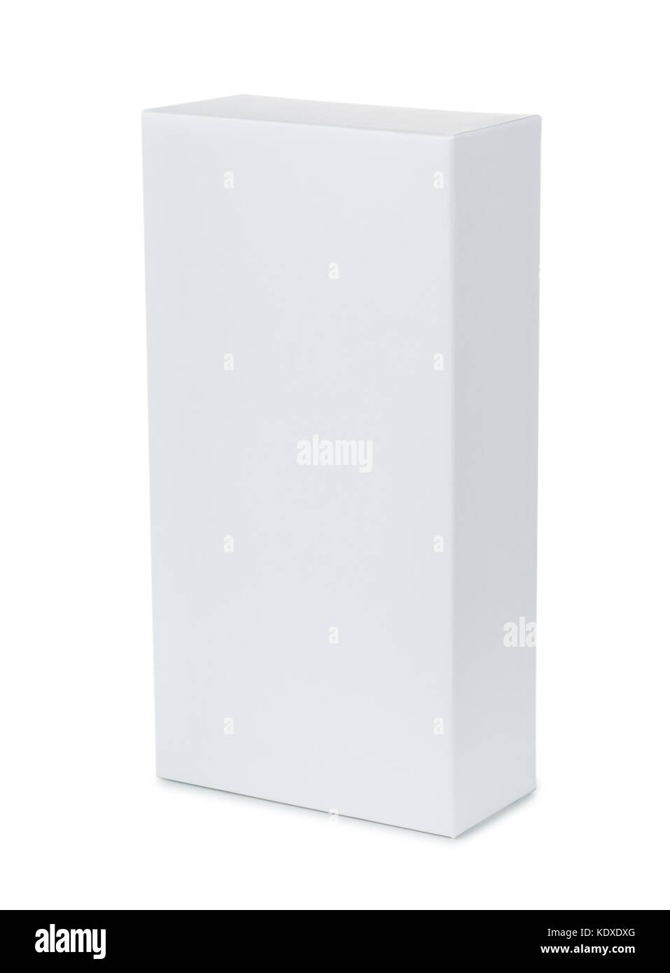 White vertical blank product box isolated on white Stock Photo - Alamy
