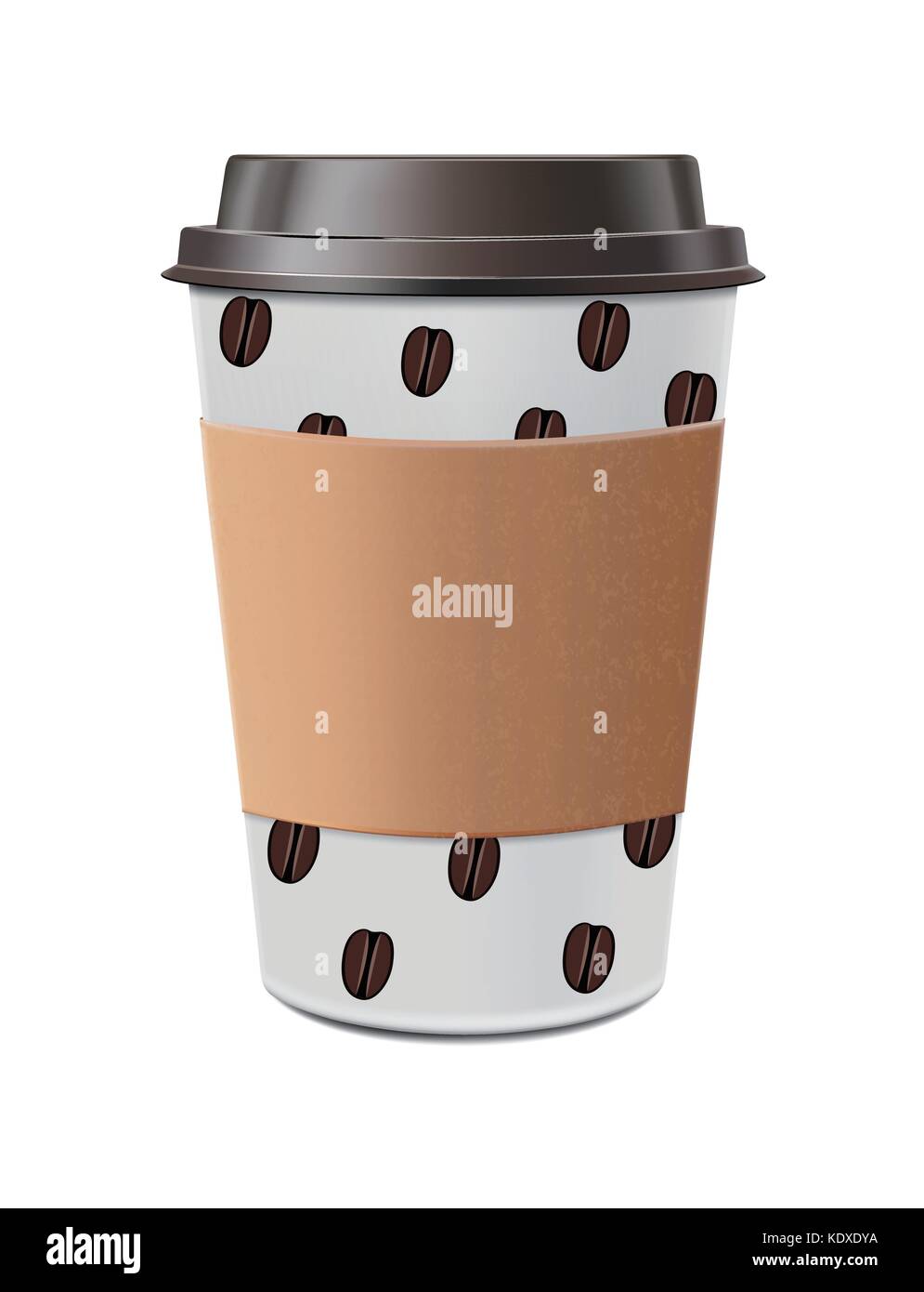 Blank cup on white Stock Vector Images - Alamy