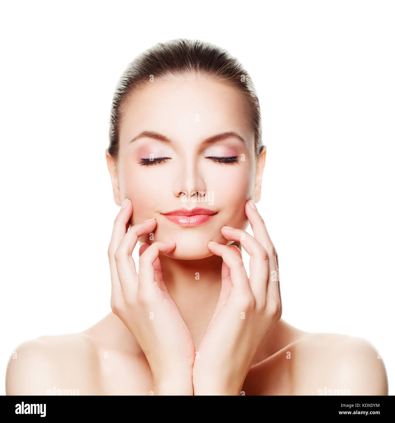 Spa Girl Isolated on White. Healthy Woman over White Background Stock ...