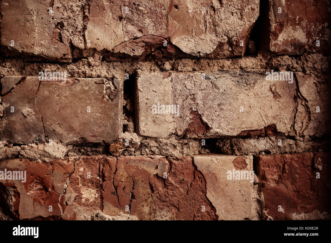 Background of brick wall. Retro style image. Vintage color Stock Photo ...