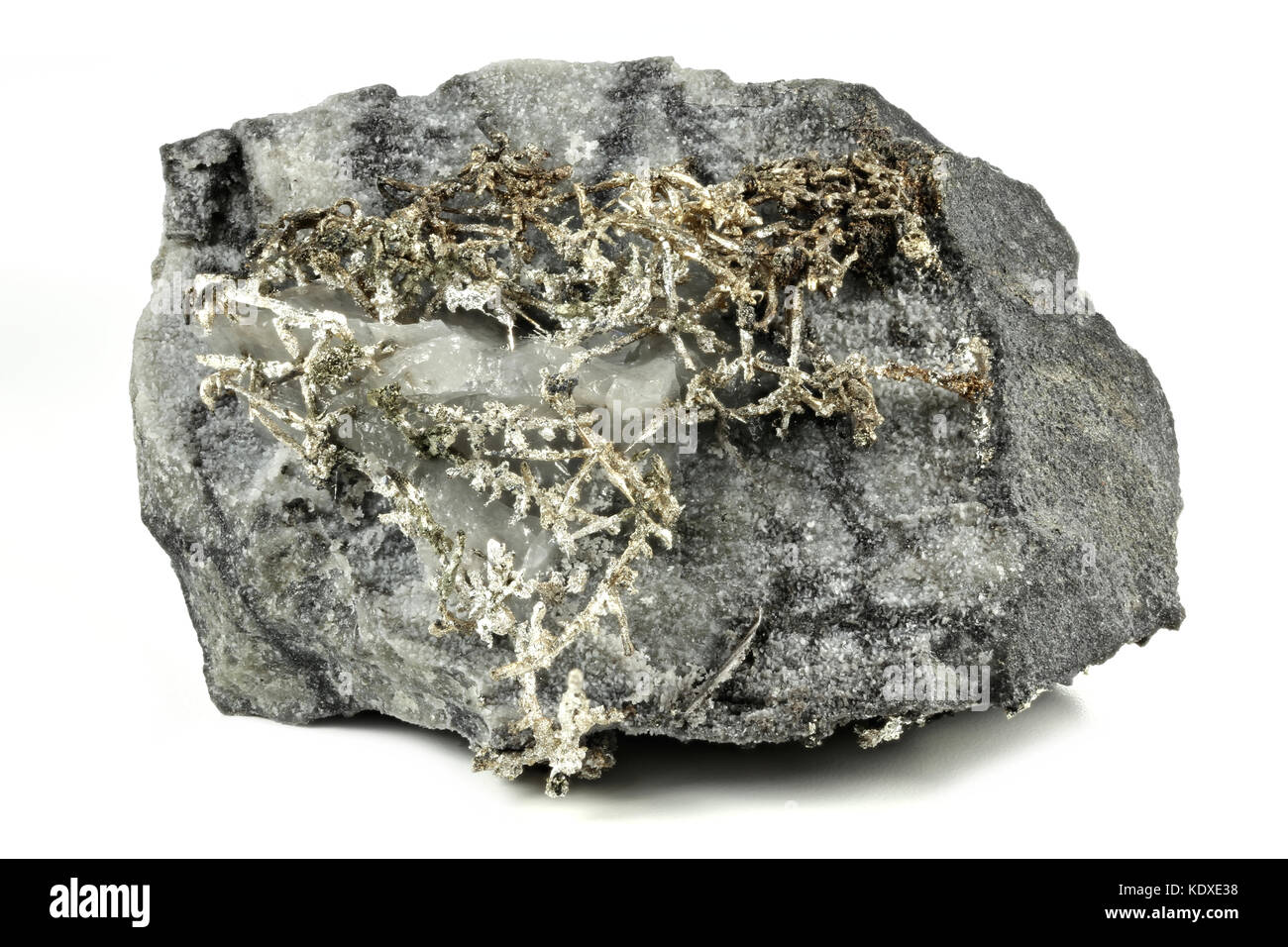 native silver from Kongsberg/ Norway isolated on white background Stock ...