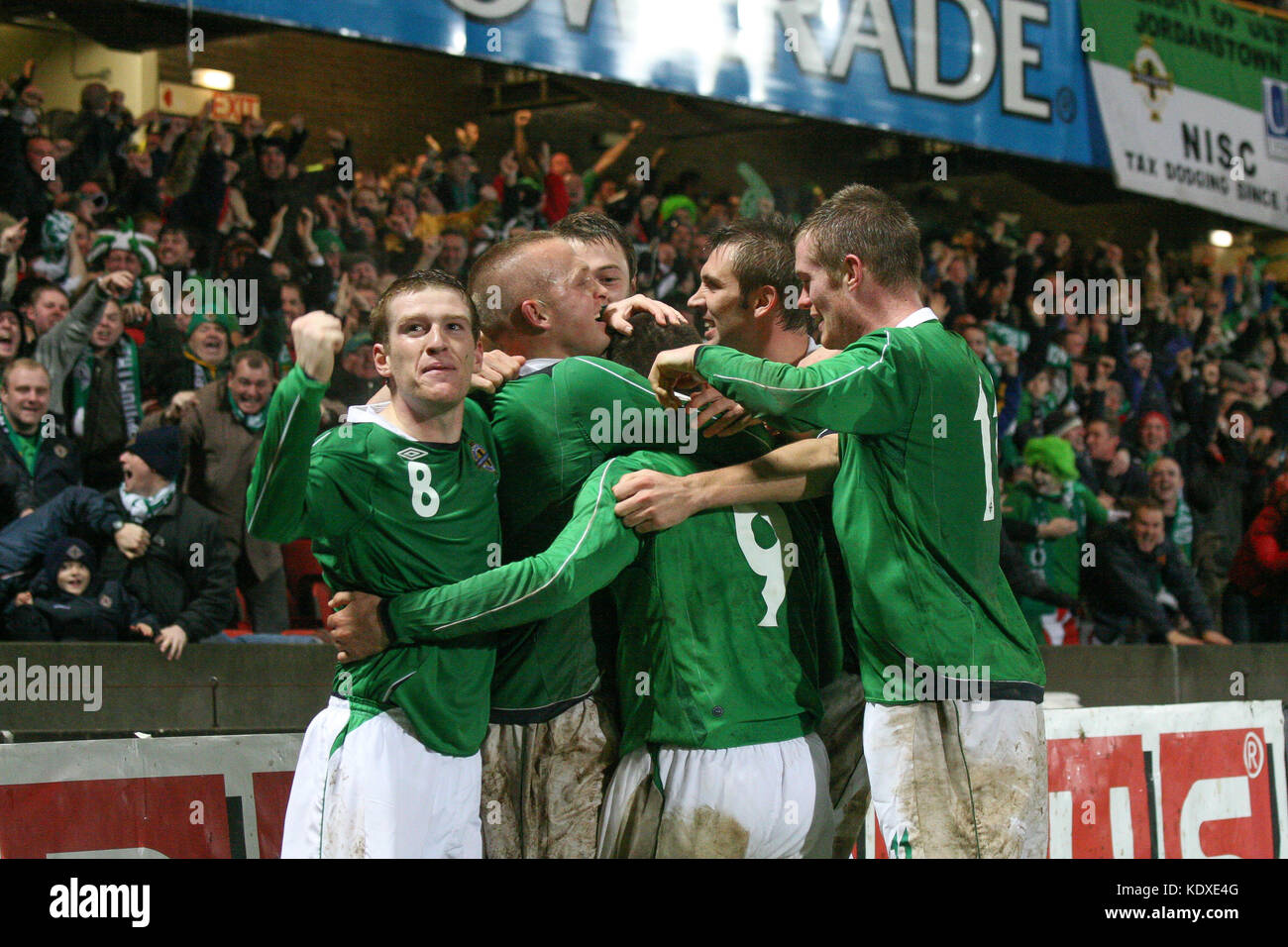 Chris brunt northern ireland against denmark 2007 hi-res stock ...