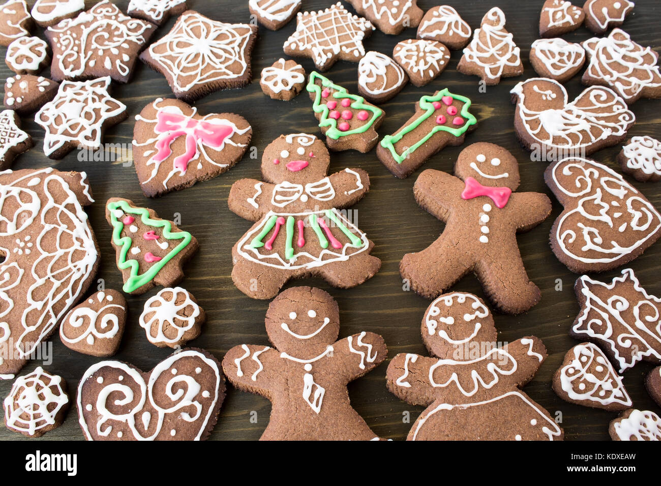 Gingerbread Cookies as a Background Stock Photo - Alamy