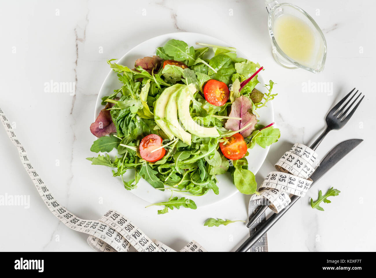 Healthy balanced diet concept, weight loss, calorie counting. Plate ...