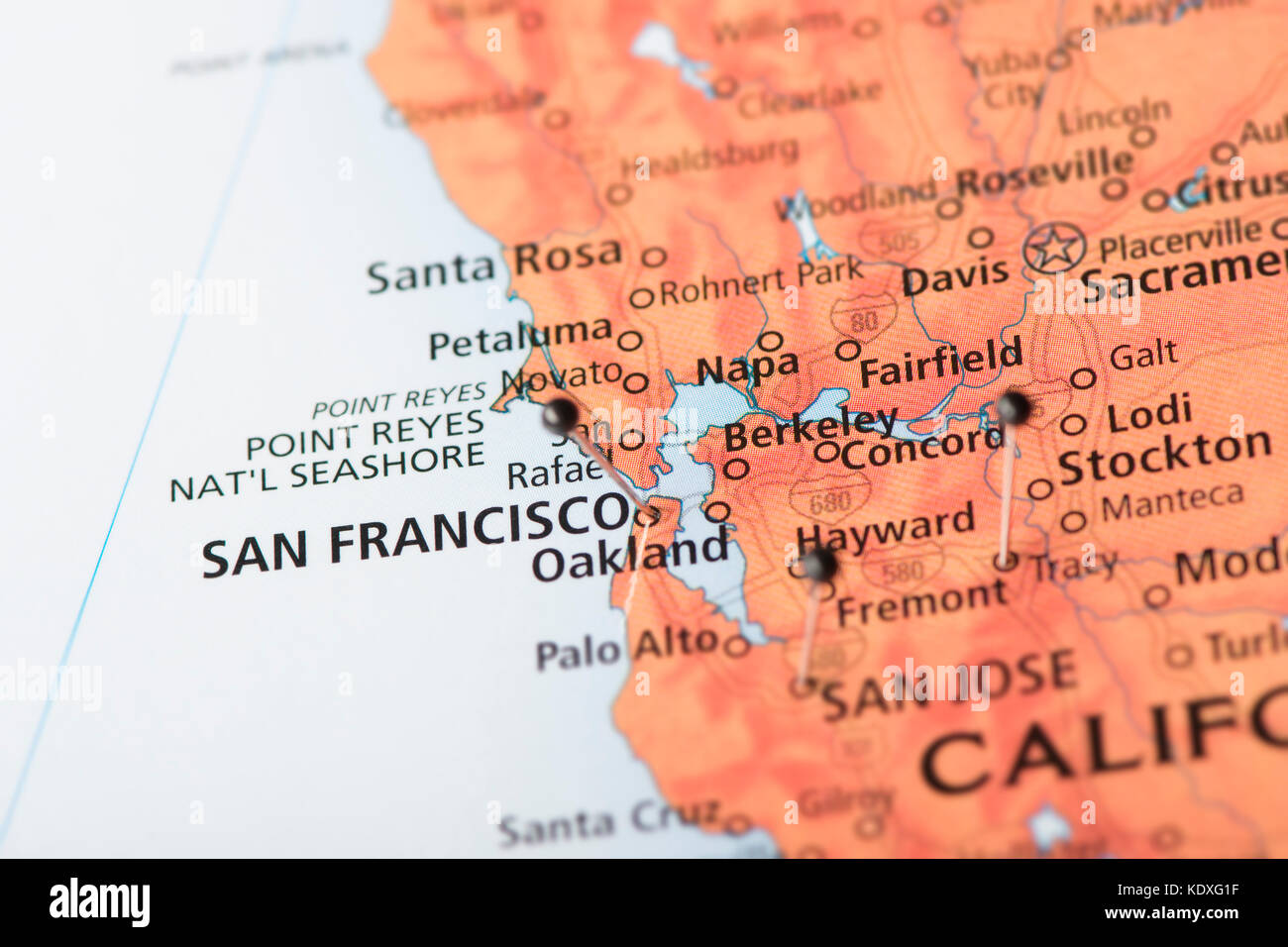 Political map of california hi-res stock photography and images - Alamy