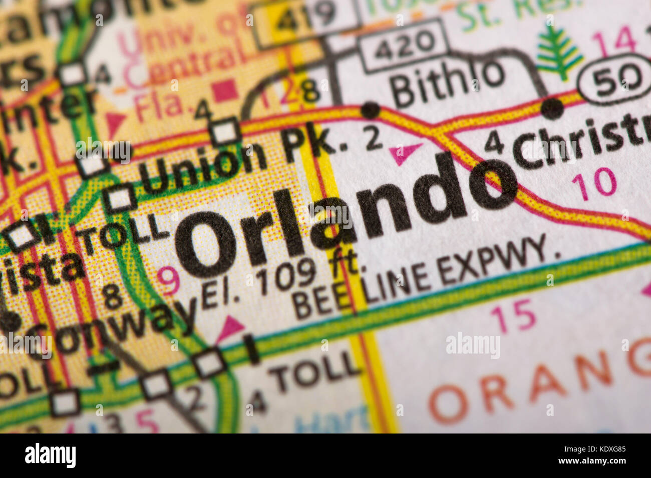 Orlando On A Map High Resolution Stock Photography and Images - Alamy