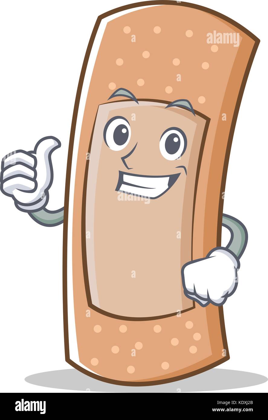 Thumbs up band aid character cartoon Stock Vector Image & Art - Alamy