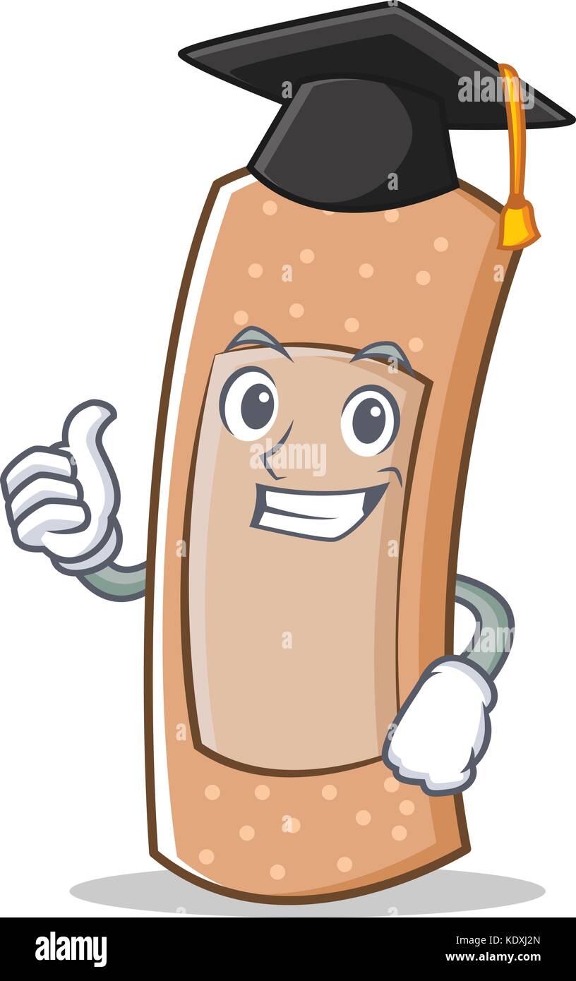 Graduation band aid character cartoon Stock Vector Image & Art - Alamy
