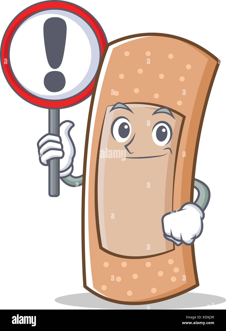 With sign band aid character cartoon Stock Vector Image & Art - Alamy