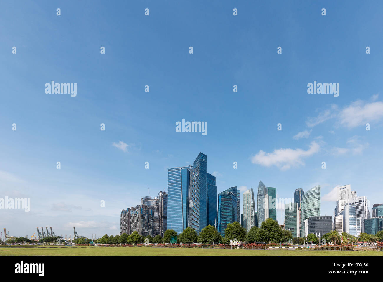 modern buildings in blue sky in midtown of shanghai Stock Photo - Alamy