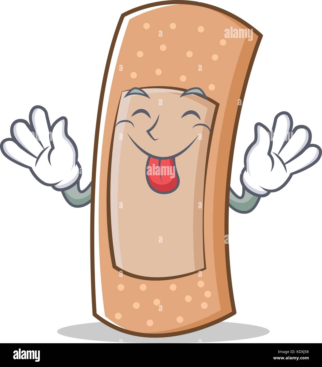 Tongue out band aid character cartoon Stock Vector Image & Art - Alamy