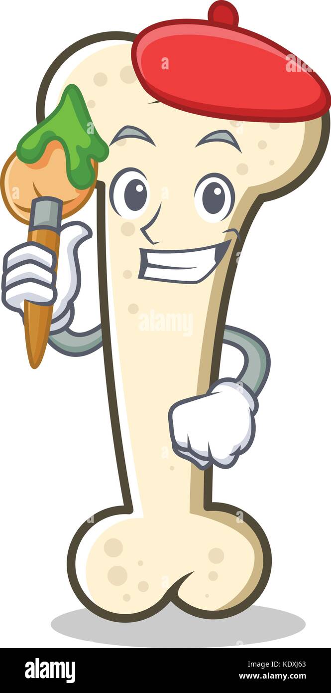 Artist bone character cartoon mascot Stock Vector Image & Art - Alamy