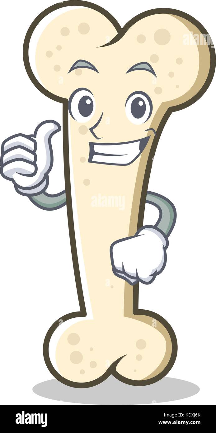 Thumbs up bone character cartoon mascot Stock Vector Image & Art - Alamy