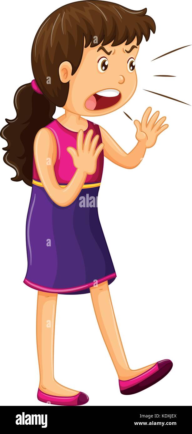Girl shouting Stock Vector Images - Alamy