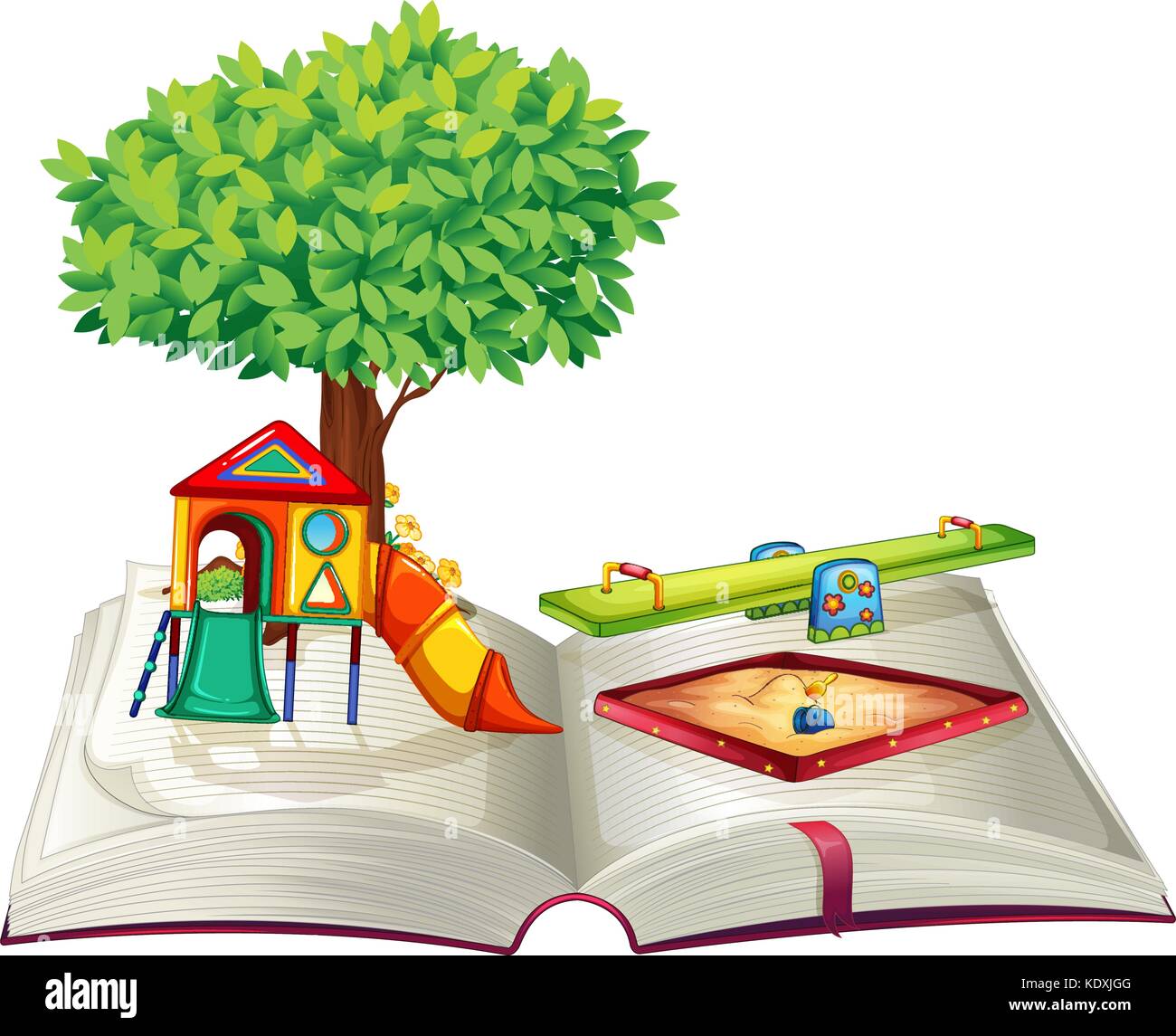 Book of playground in park illustration Stock Vector Image & Art - Alamy