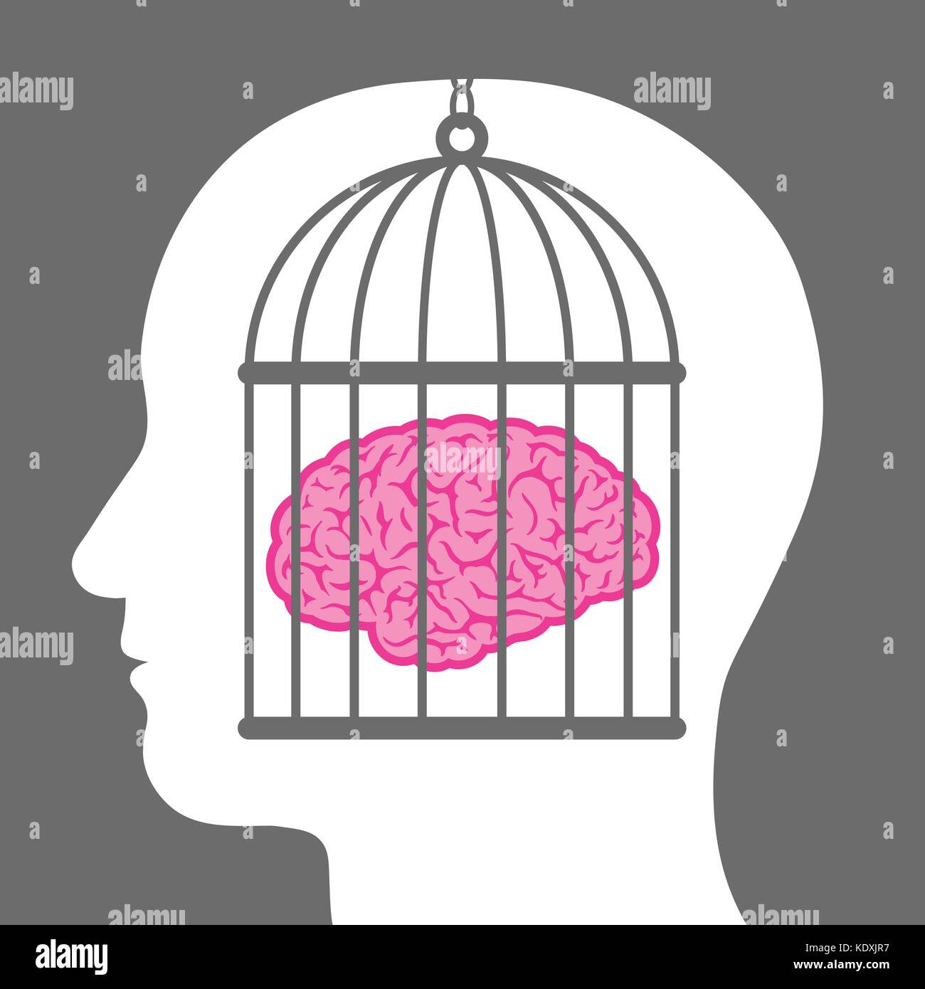 Cognitive psychology in human brain Stock Vector Images - Alamy