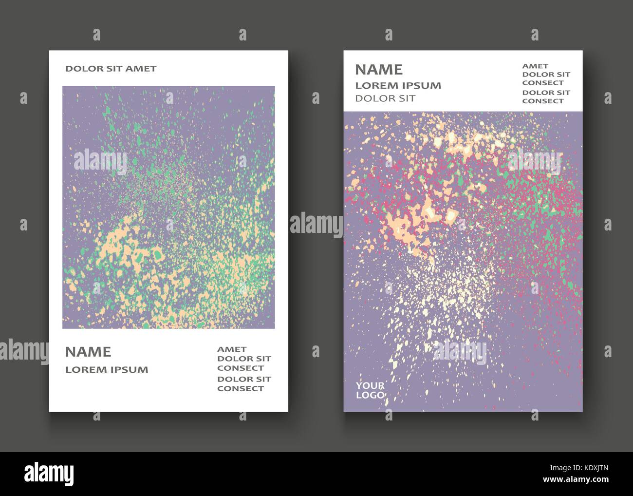 Neon light explosion paint splatter artistic cover frame design ...