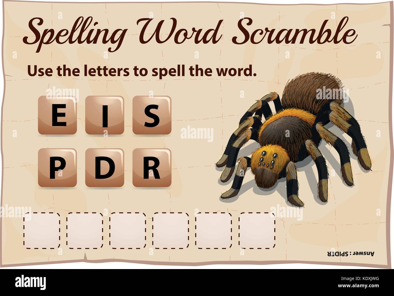 English spider Stock Vector Images - Alamy