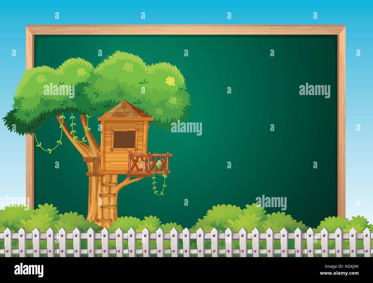 Board template with treehouse illustration Stock Vector Image & Art - Alamy