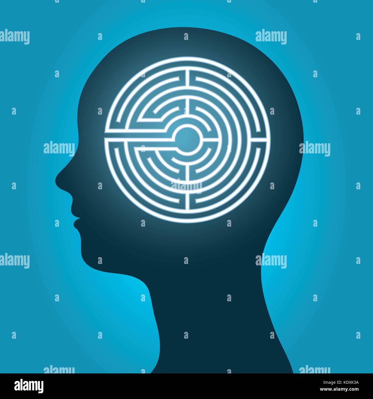 Memory concept and mindfulness Stock Vector Images - Alamy