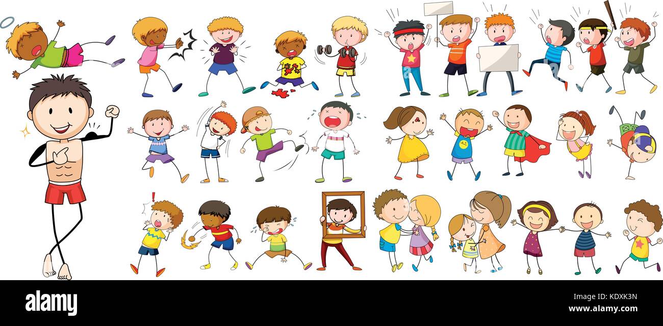 Woman many activities Stock Vector Images - Alamy