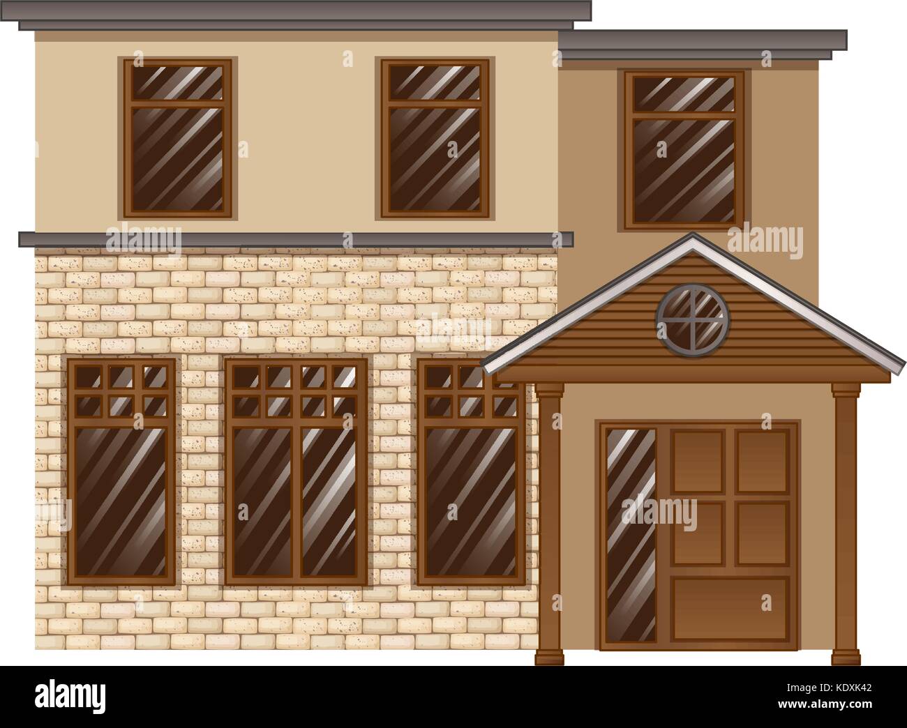 Building made with bricks illustration Stock Vector Image & Art - Alamy