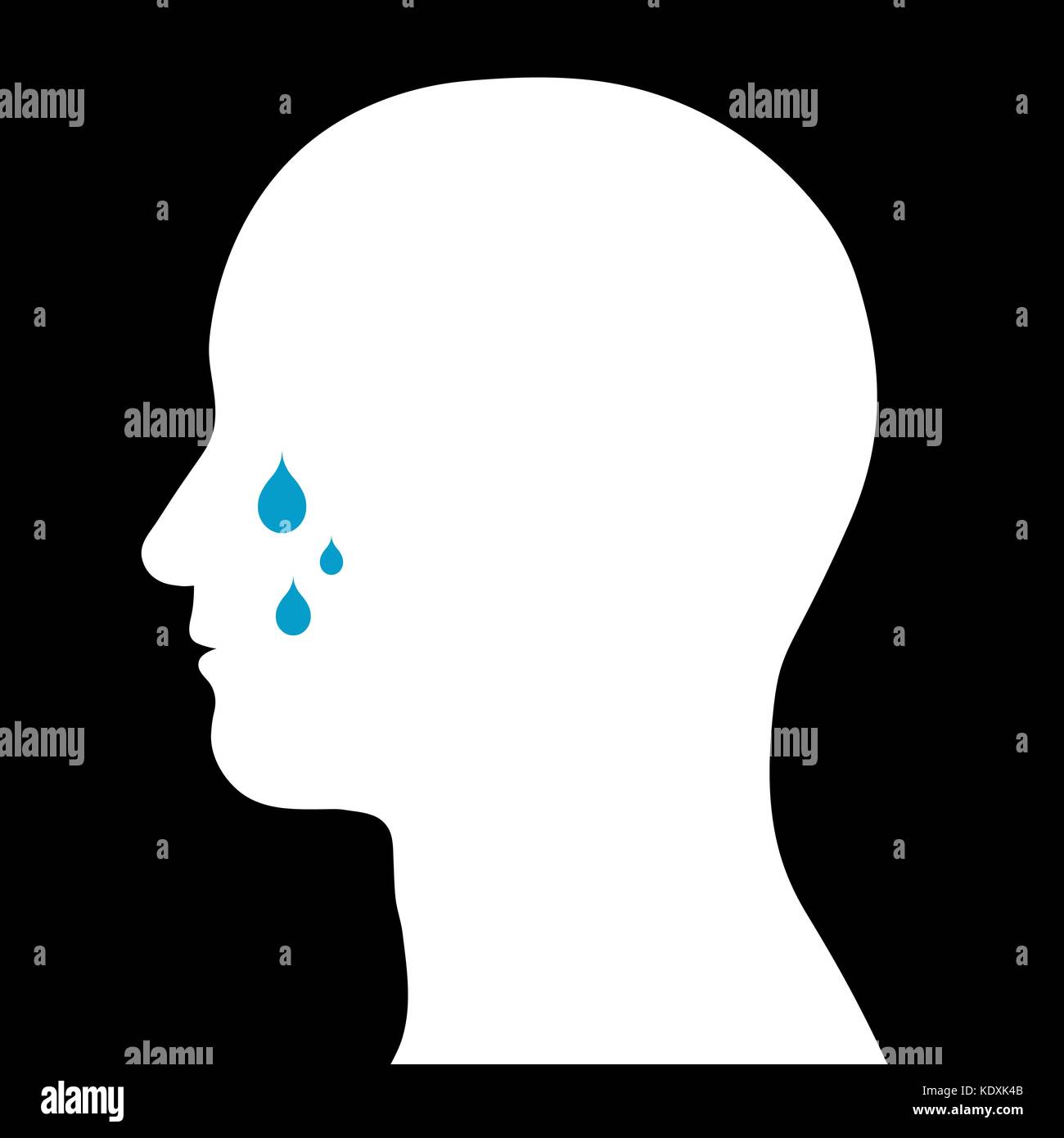 Silhouette sad boy Stock Vector Images - Alamy