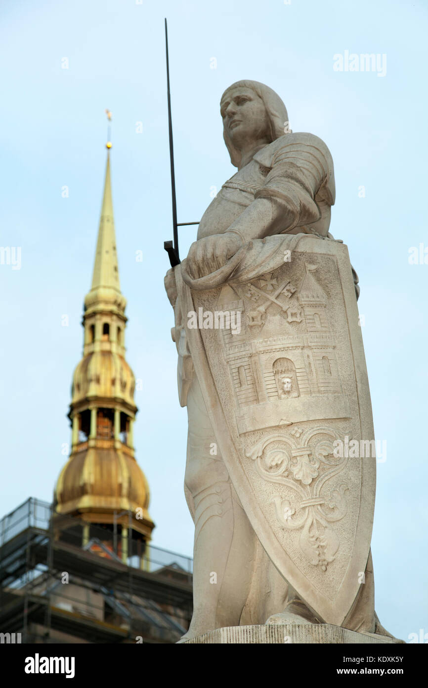 The replica of 19th century Roland statue, semi-fictional paladin of ...