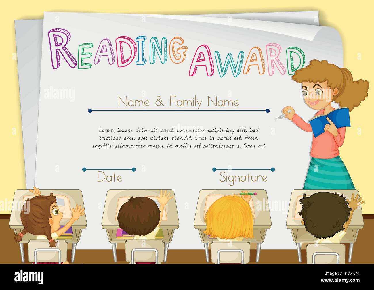 Reading Certificate Template