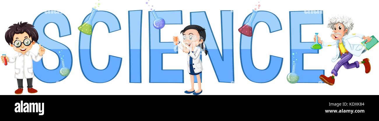 Font design with word science illustration Stock Vector Image & Art - Alamy