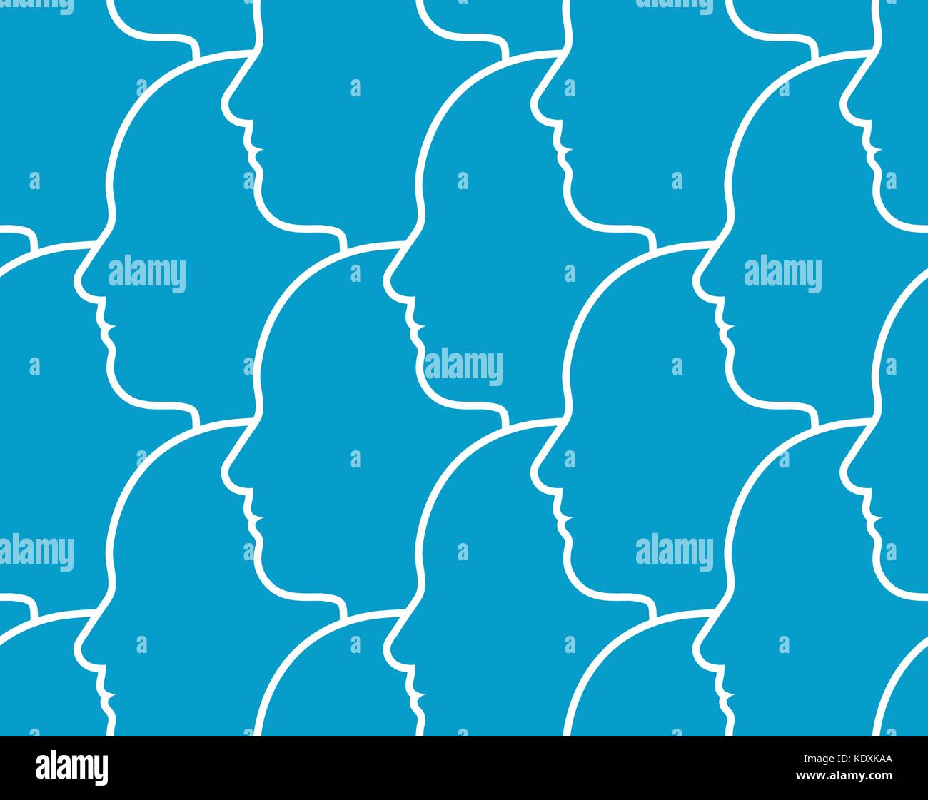 Identical heads Stock Vector Images - Alamy