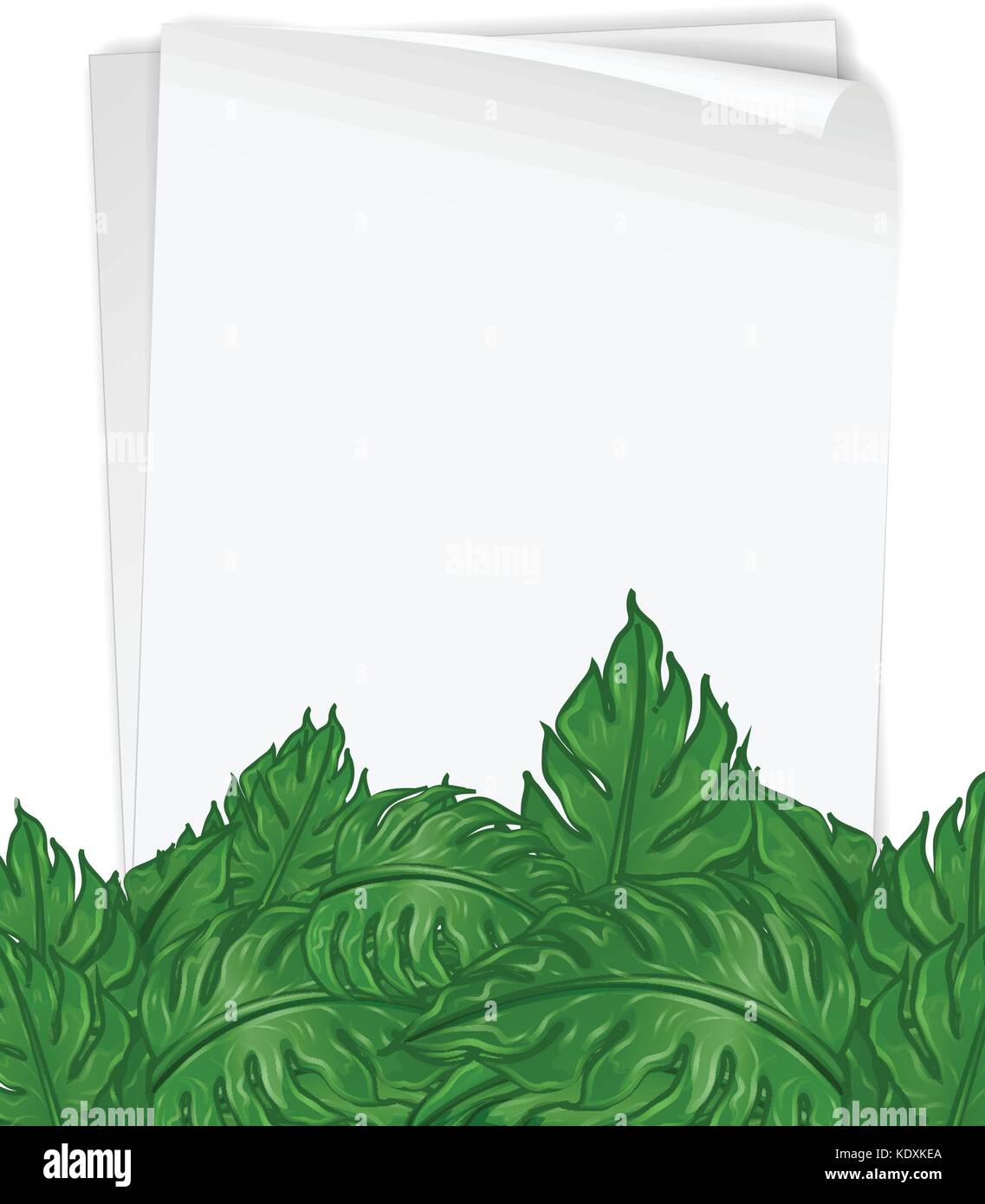 Paper template green leaves hi-res stock photography and images - Alamy