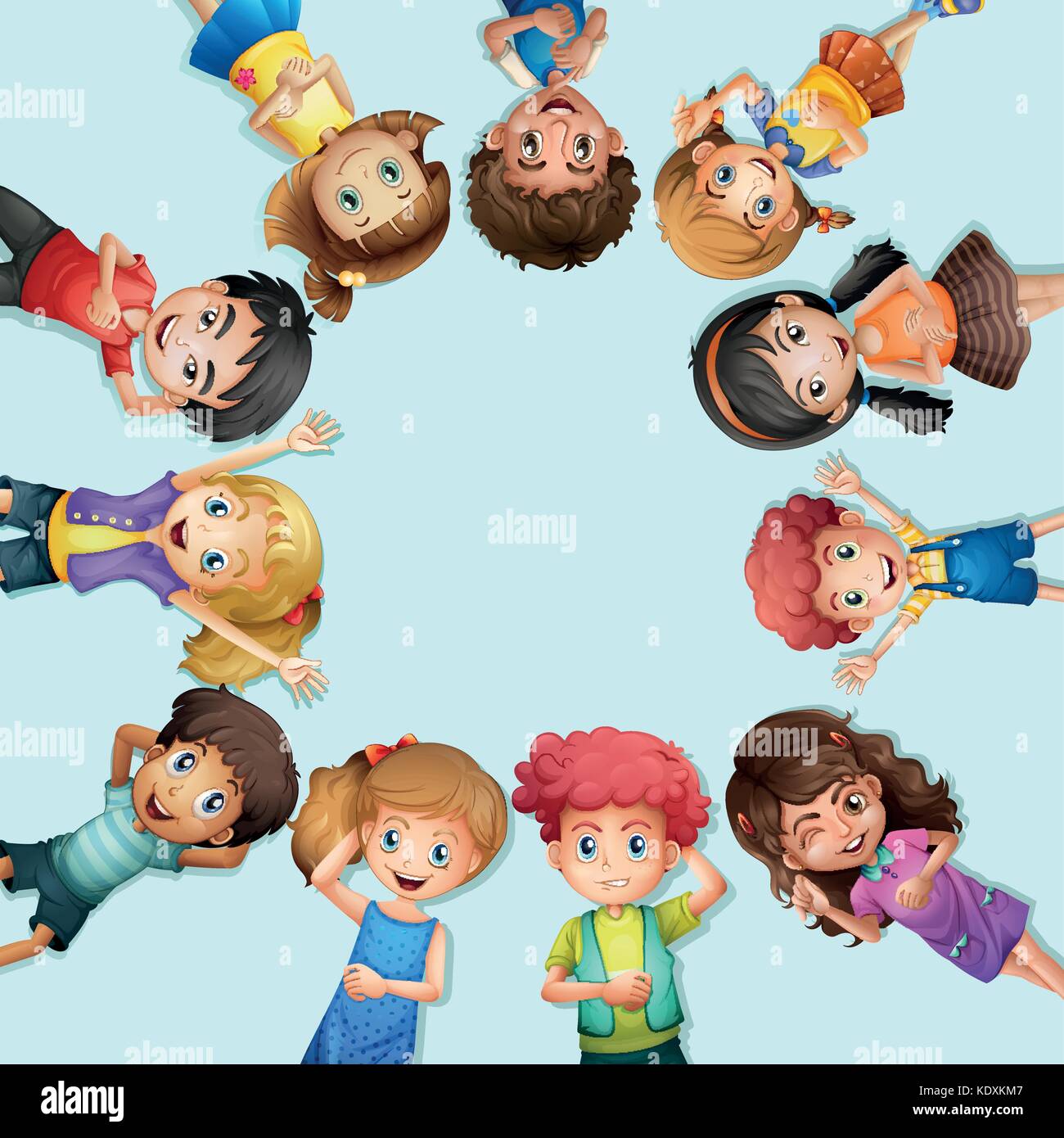 Child circle on the ground Stock Vector Images - Alamy