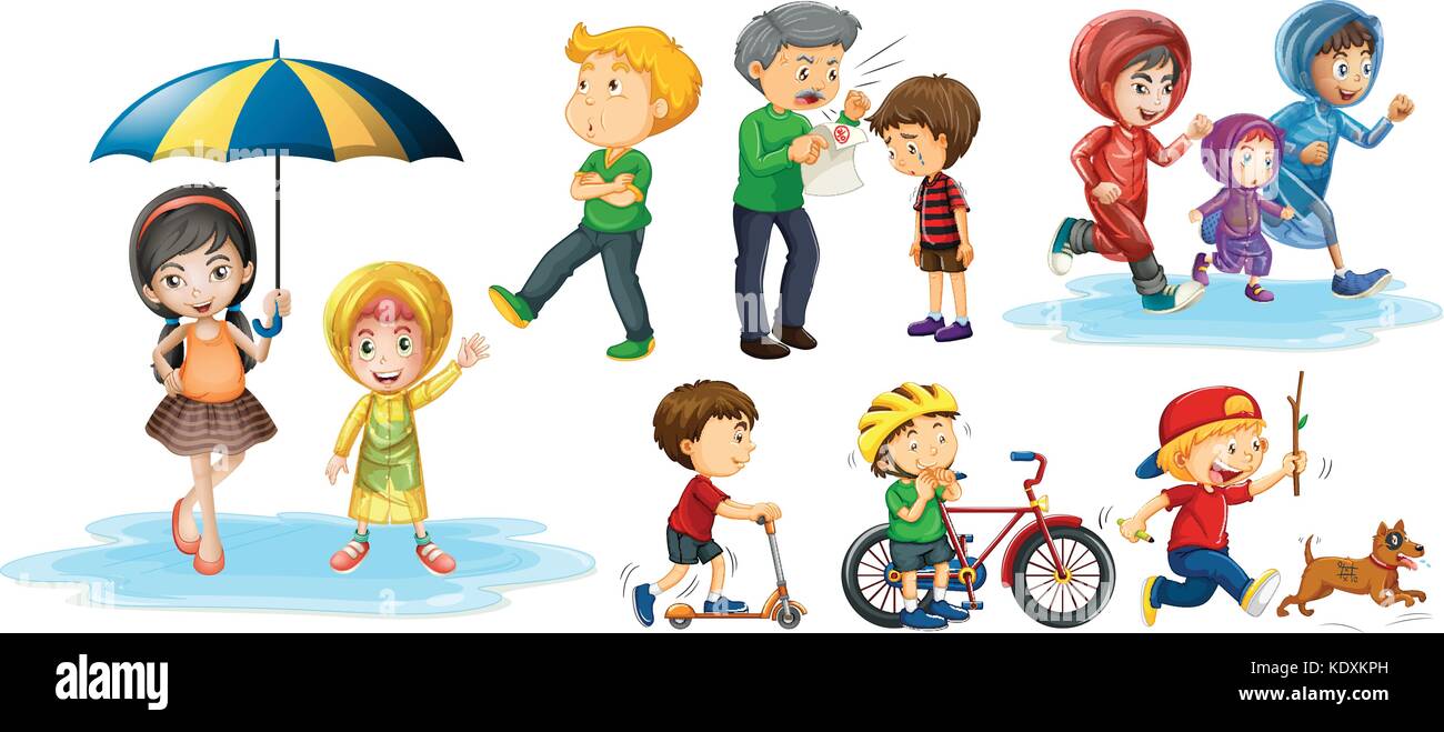 People doing different actions illustration Stock Vector Image & Art ...