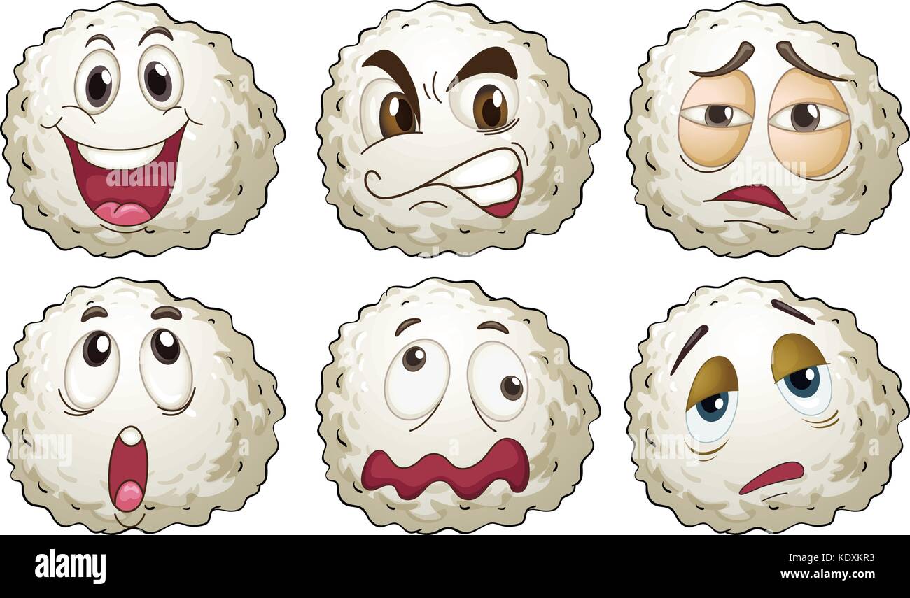 Different emotions on round balls illustration Stock Vector Image & Art ...