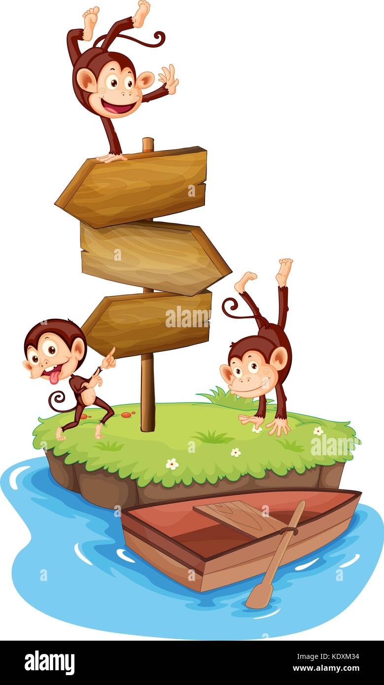 Three monkeys Stock Vector Images - Alamy