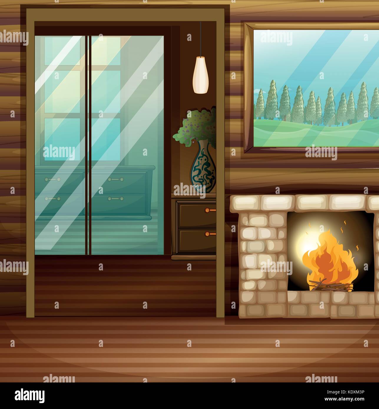 Room design with firework illustration Stock Vector Image & Art - Alamy