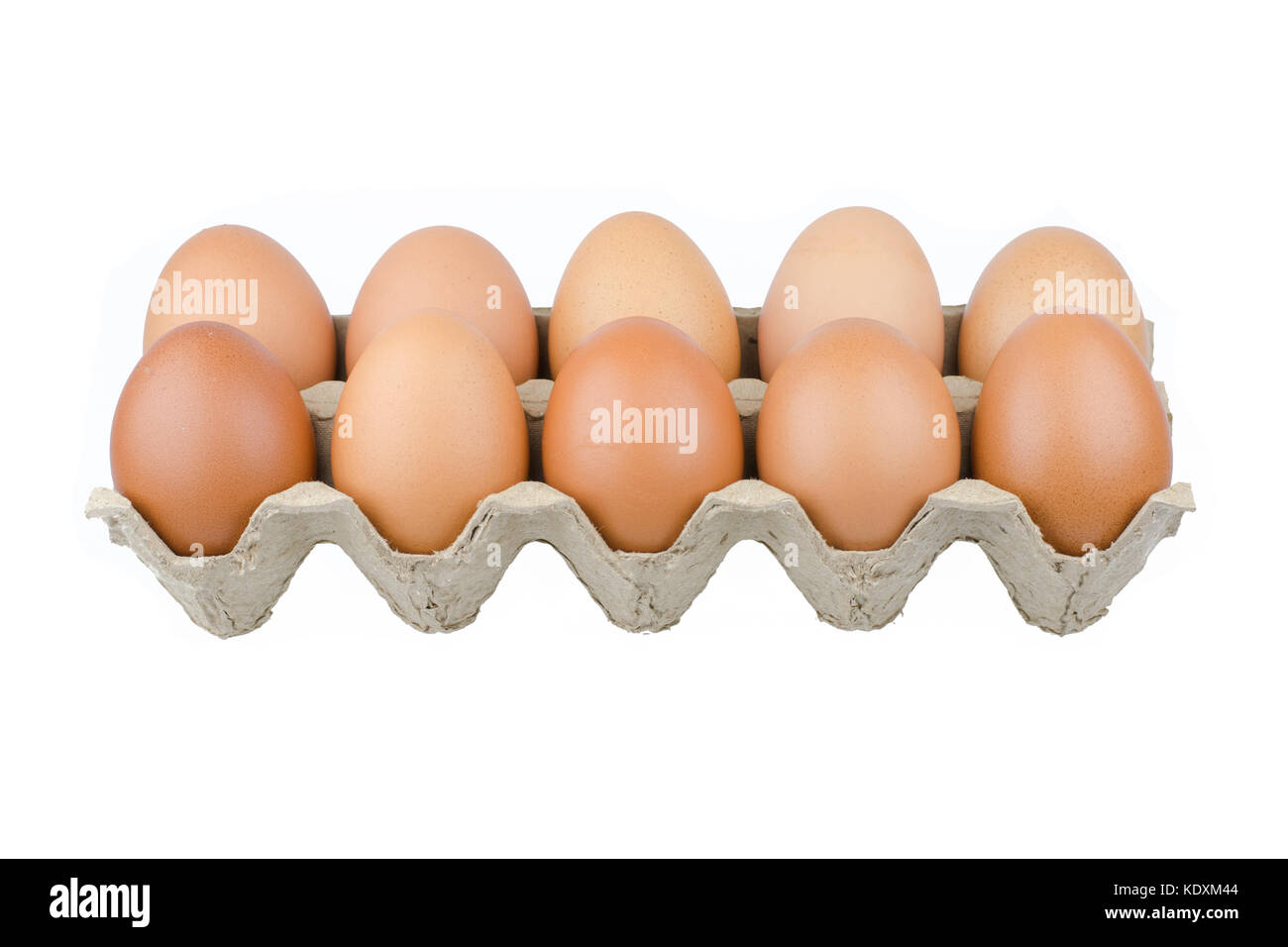 Paper Egg Tray isolated on white background Stock Photo - Alamy