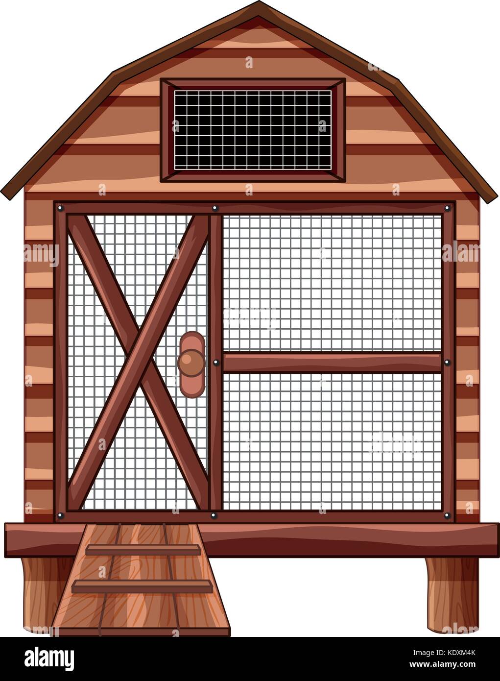 Wooden cage on white background illustration Stock Vector Image & Art ...