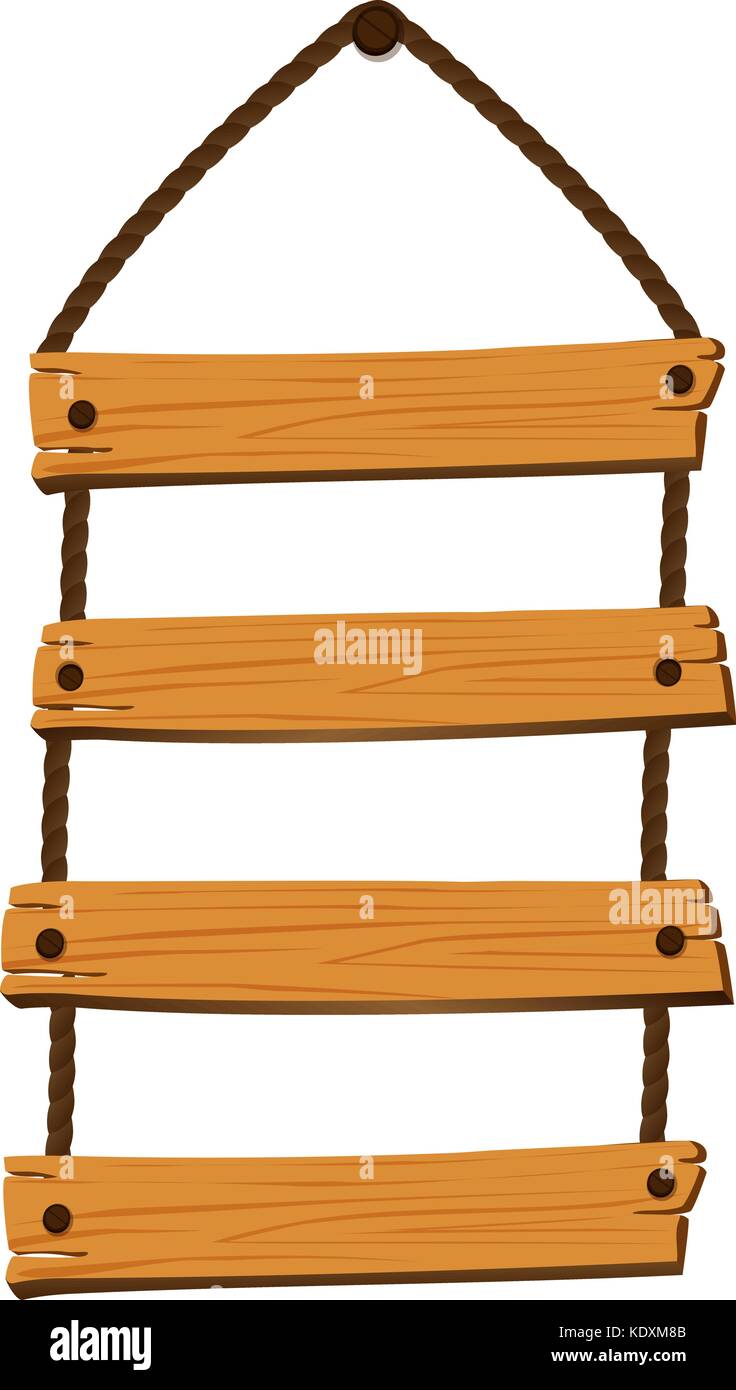 Wooden boards on rope illustration Stock Vector Image & Art - Alamy