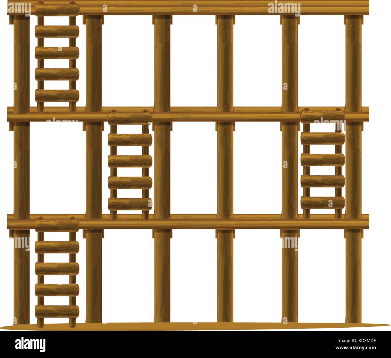 Log stairs Stock Vector Images - Alamy