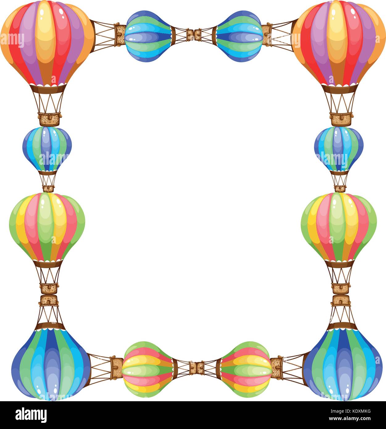 Frame template with balloons illustration Stock Vector Image & Art - Alamy