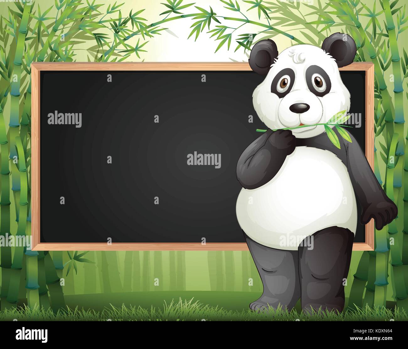 Border design panda illustration hi-res stock photography and images ...